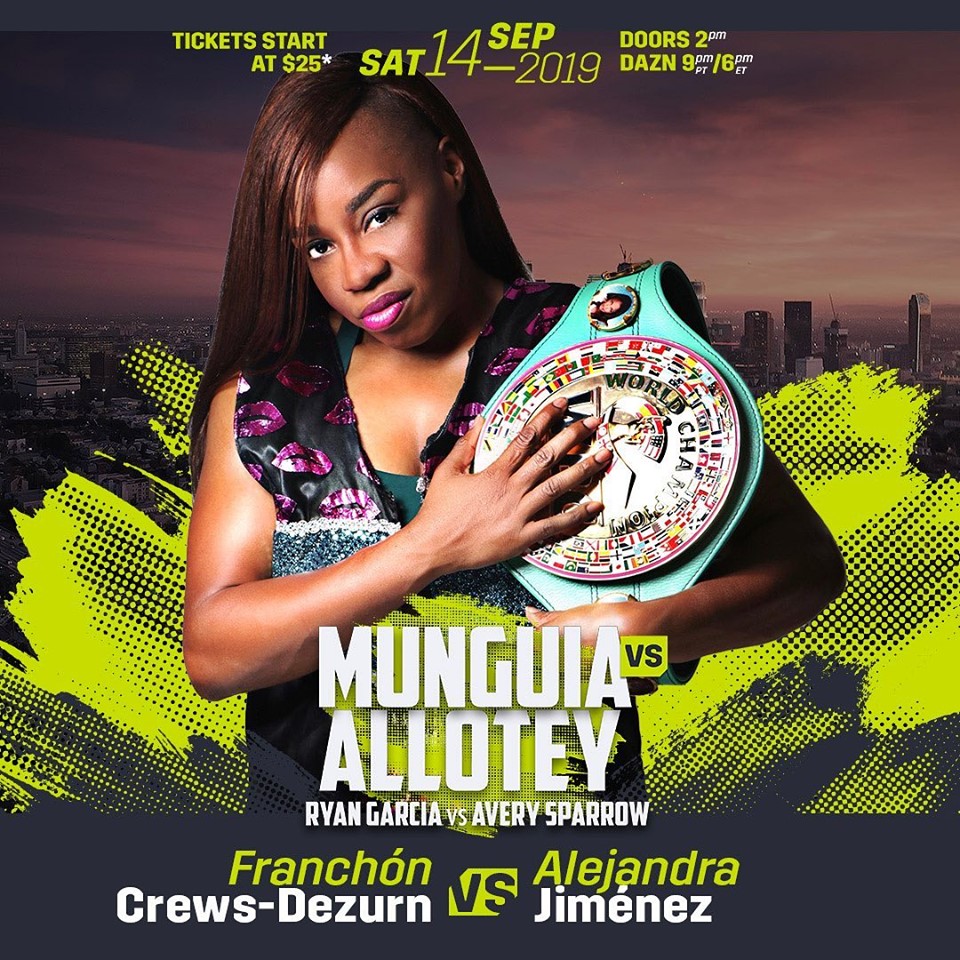 WBC Super Middleweight Champion Franchon Crews-Dezurn Take on Slimmer ...